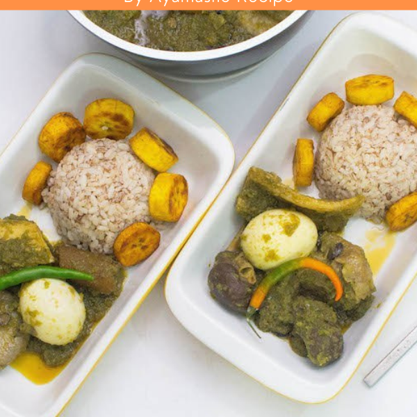 Ayamashe Sauce with Ofada Rice Recipe By Ayamashe Recipe - African Vibes