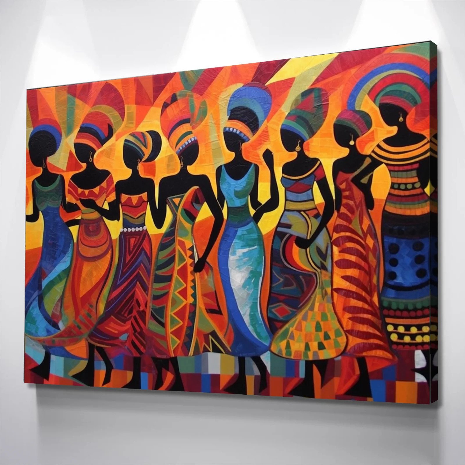 WCM Colorful African Women Wall Art - African Vibes