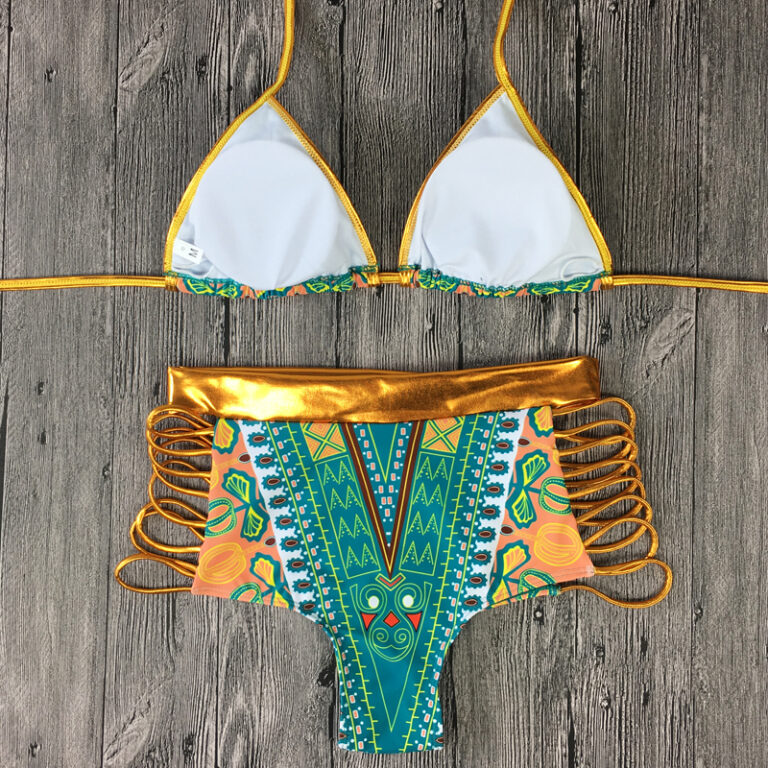 African Print triangle bikini - African Vibes