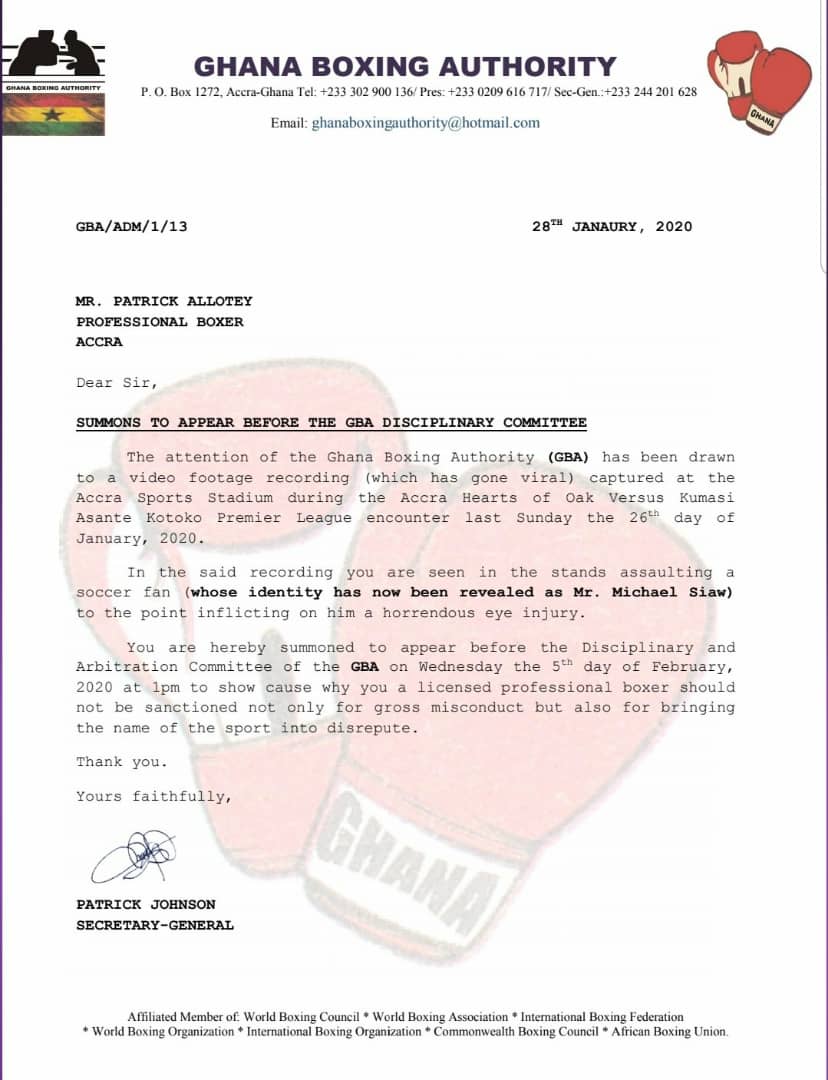 Patrick Allotey Risks Losing Boxing License - African Vibes