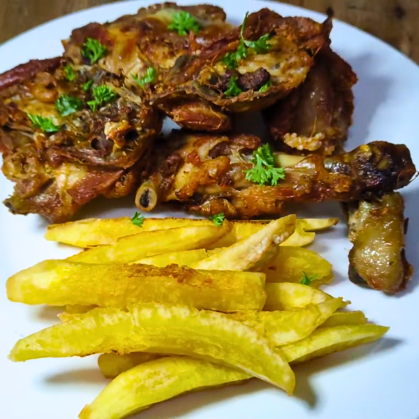 African Fried Chicken and Plantain Fries - African Vibes