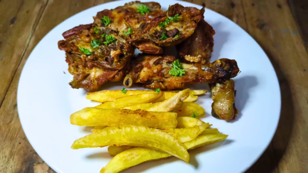 African Fried Chicken and Plantain Fries - African Vibes