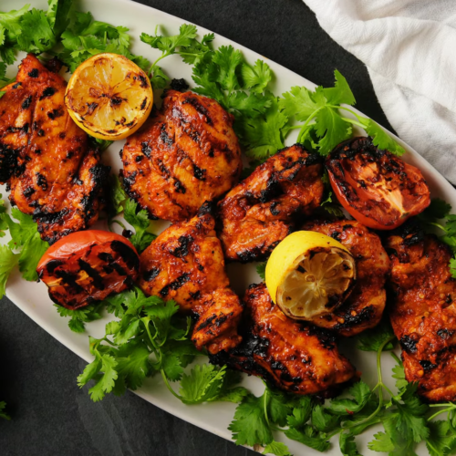 Grilled Harissa Chicken Thighs with Honey and Lemon - African Vibes