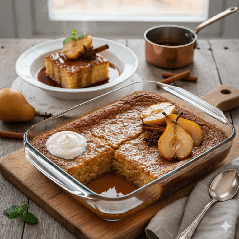 Malva Pudding with Cognac Pears - African Vibes
