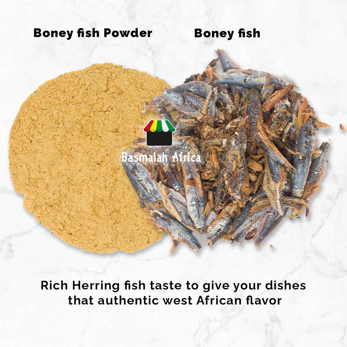 Basmalah Africa Ground Fish Powder(Boney Smoked Herring Fish Powder ...